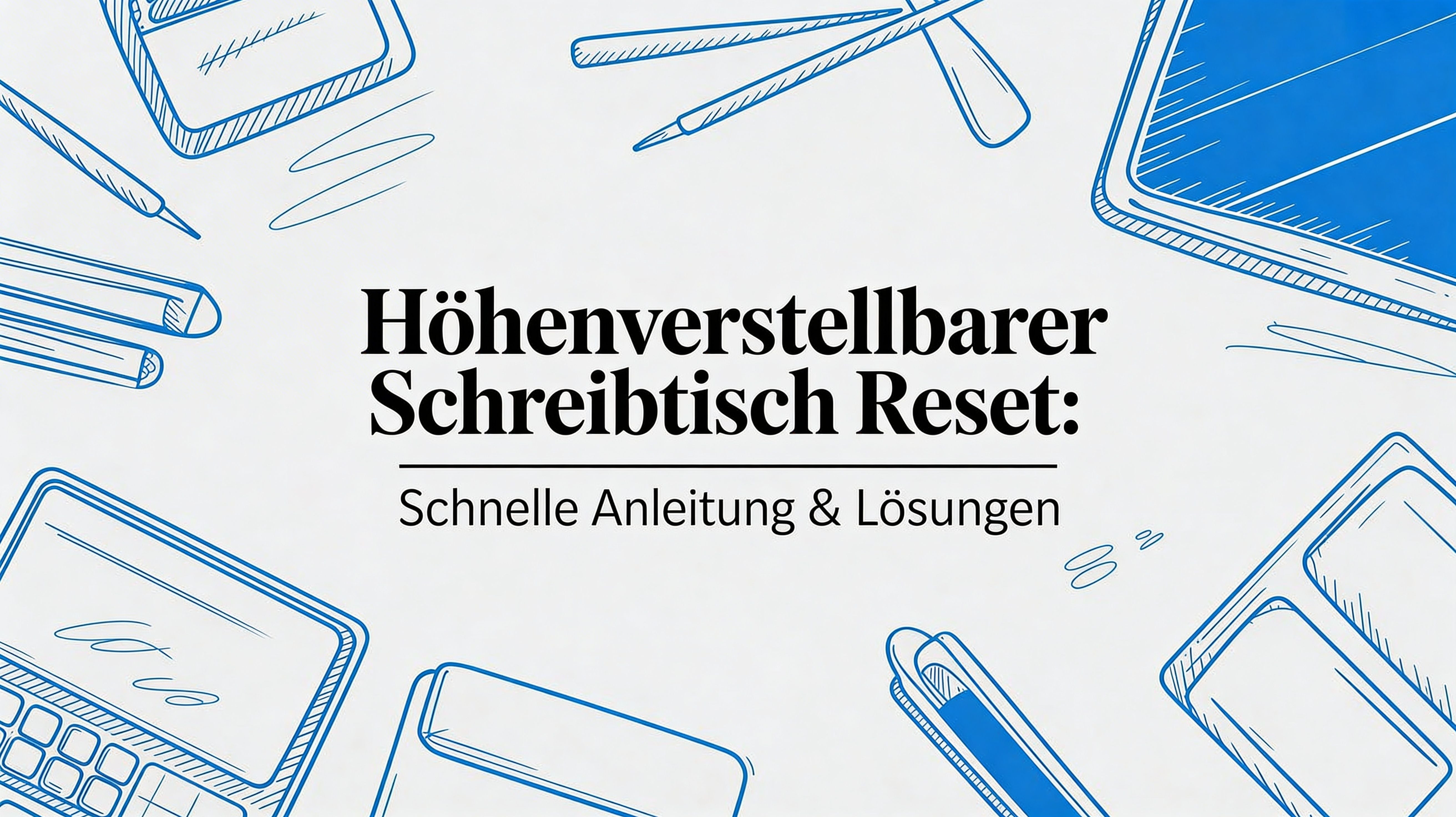 Höhenverstellbarer Schreibtisch Reset: Schnelle Anleitung & Lösungen ...